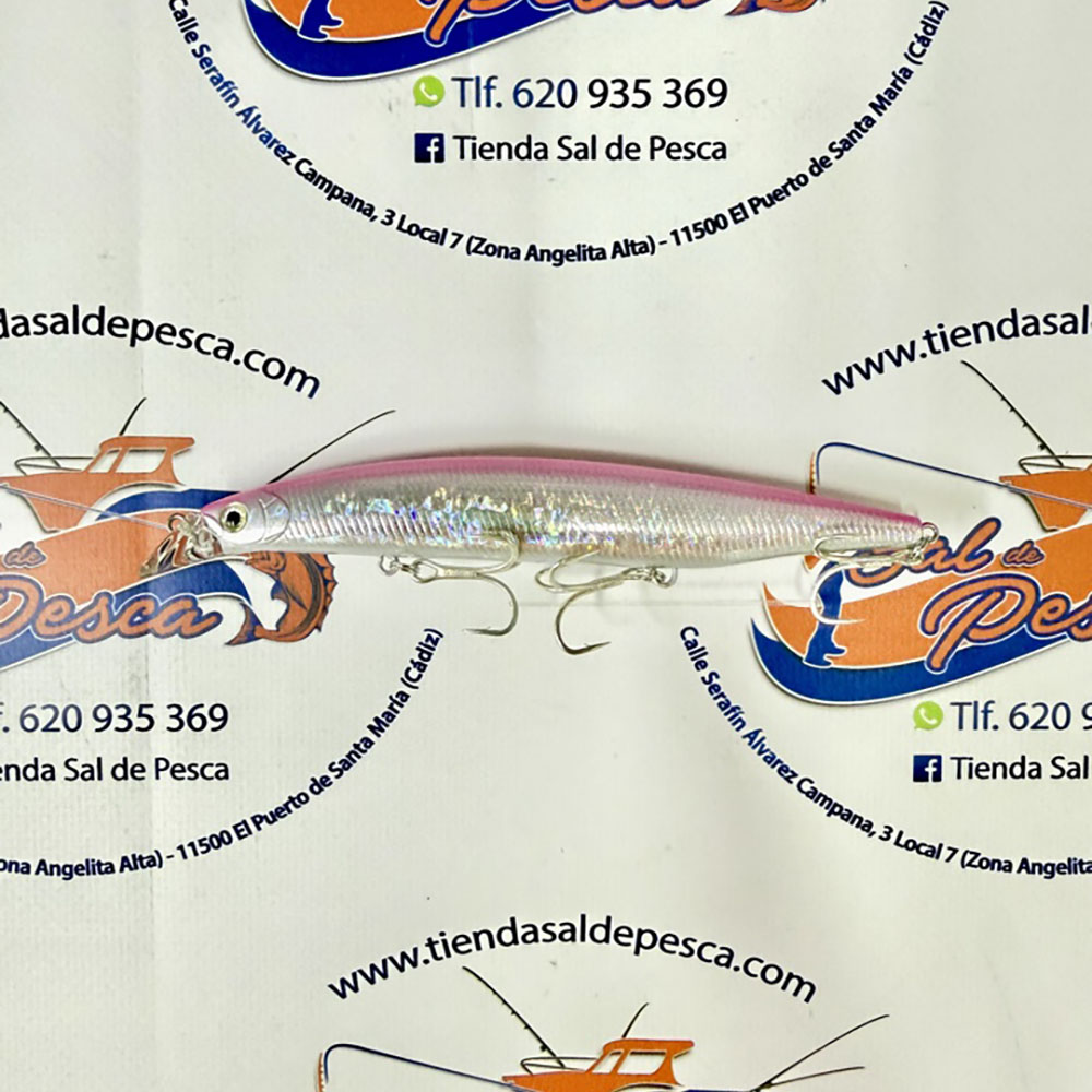 MUESTRA DE SPINNING SPANISH LURES MESIAS 140-F 26GR. COLOR ROSICLER ...